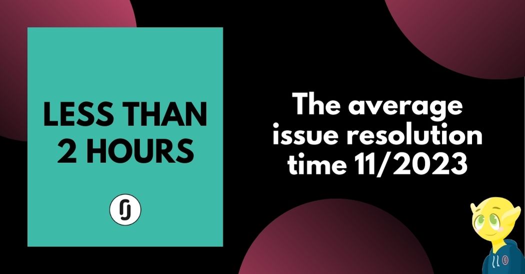 The average issue resolution time under 2 hours - Jakamo